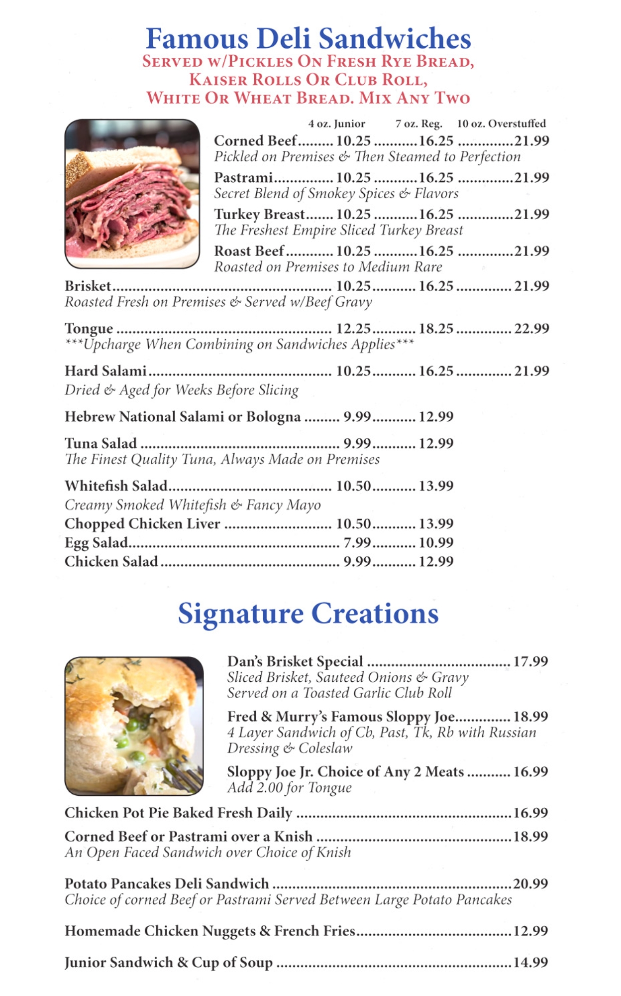 Famous Deli Sandwiches