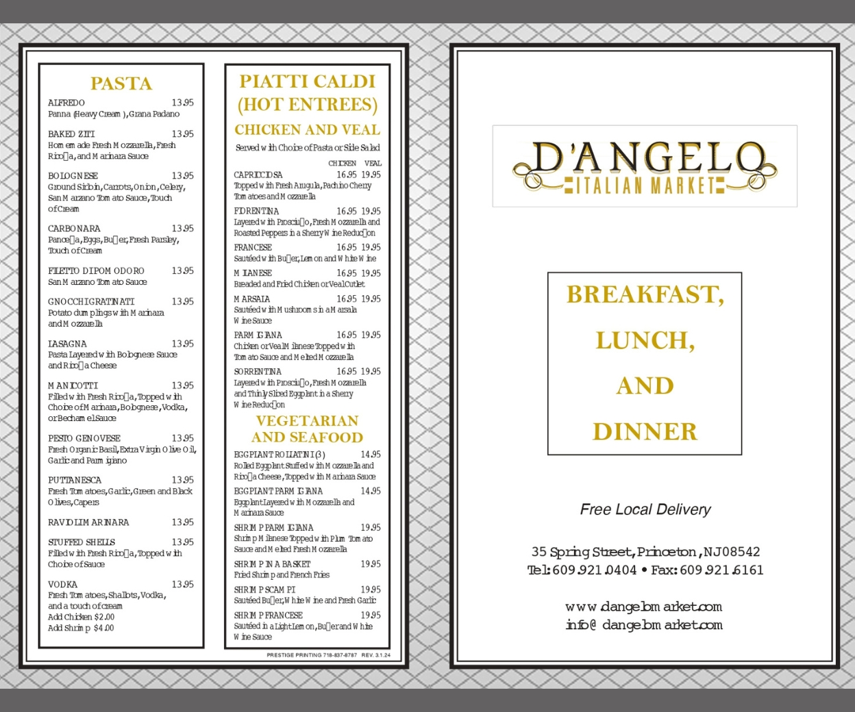 Deli Menu